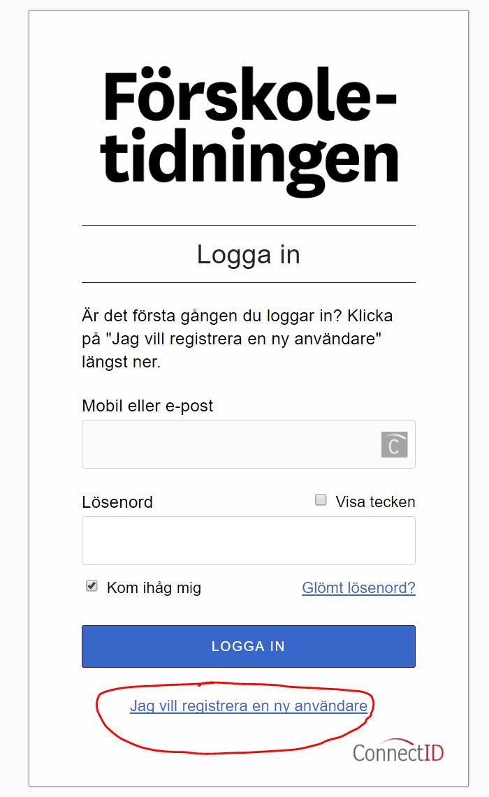 Så loggar du in | Förskoletidningen